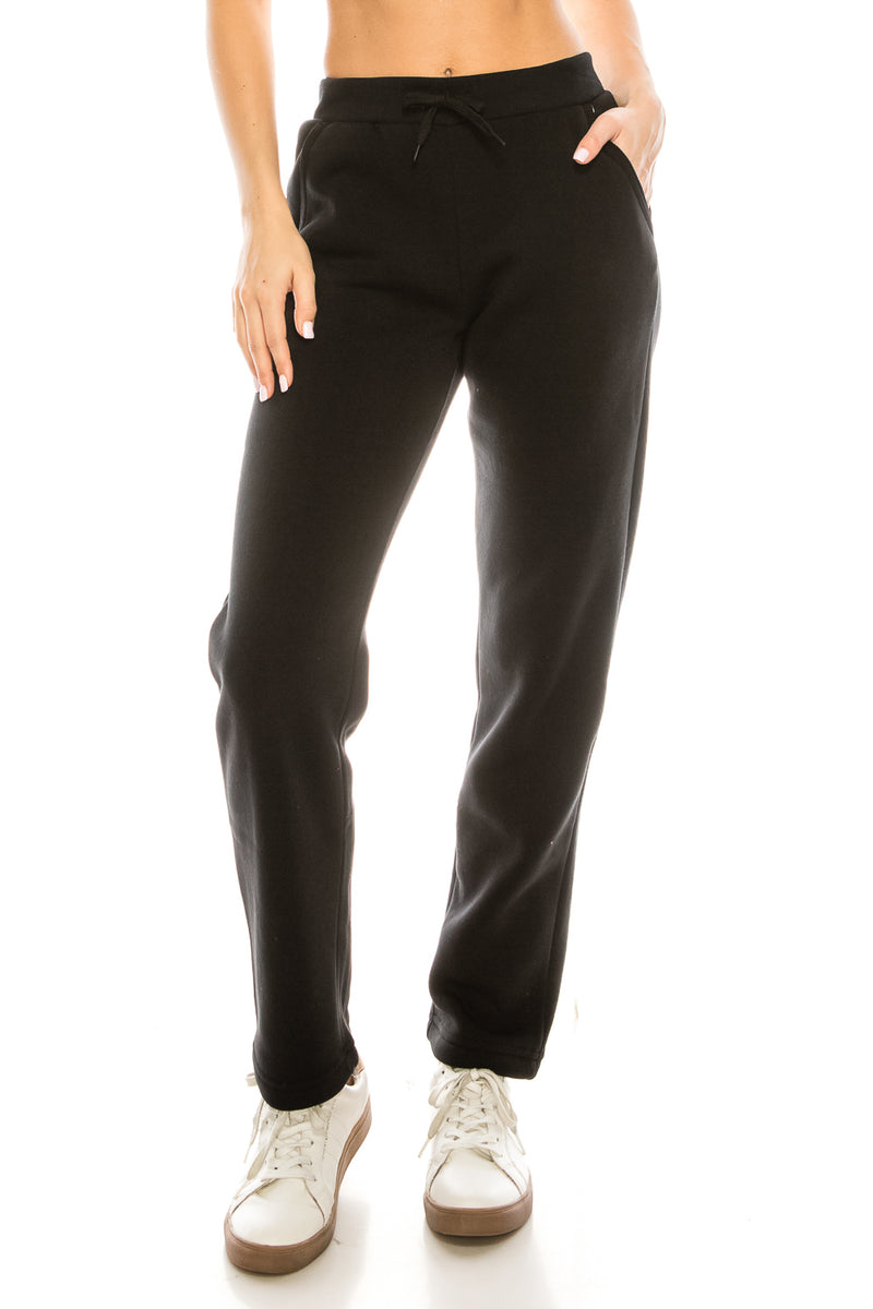 Women's Open Bottom Sweat Pants With Drawstring Waist – unik Retail