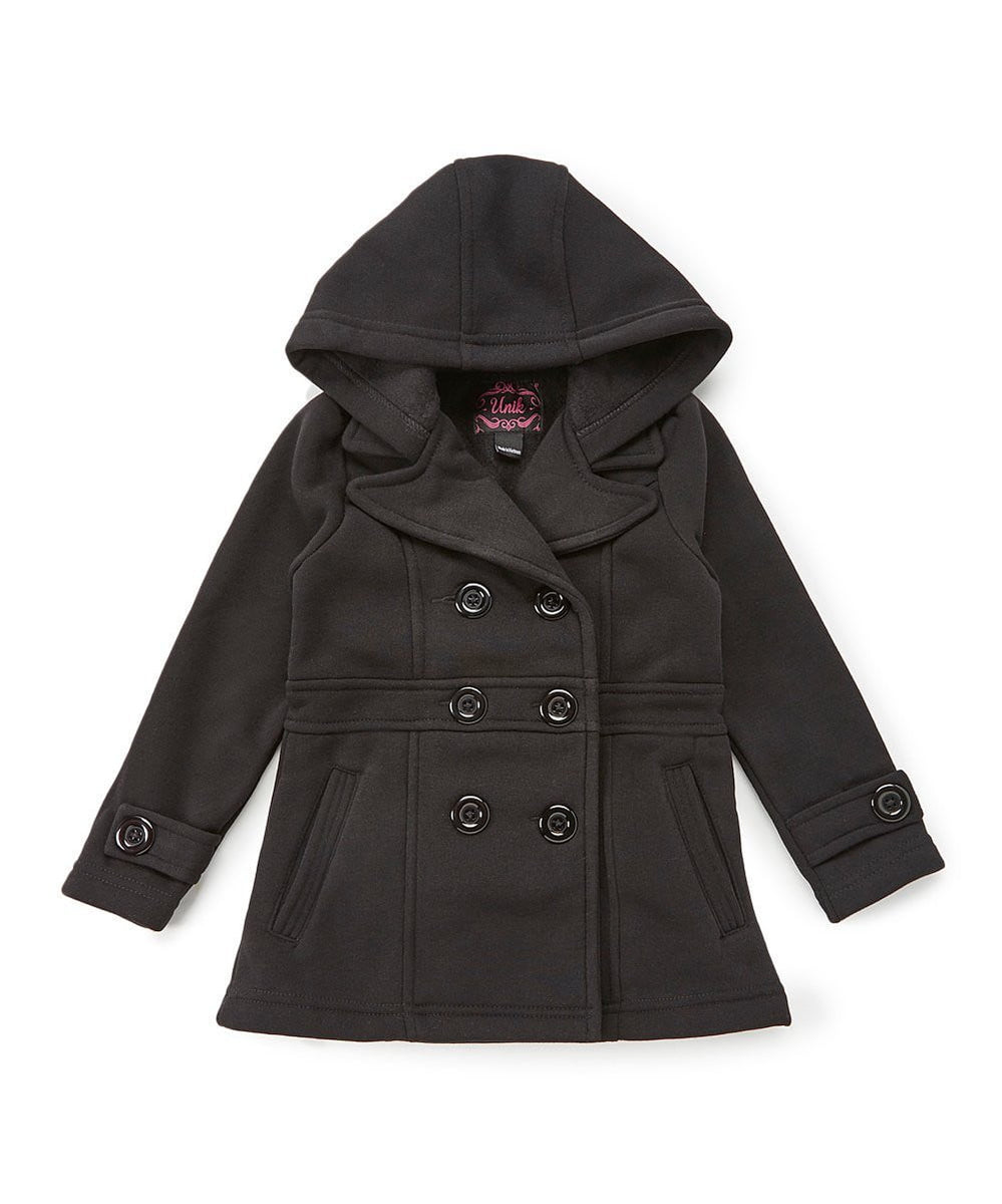 Girl Fleece Coat With Hood – unik Retail