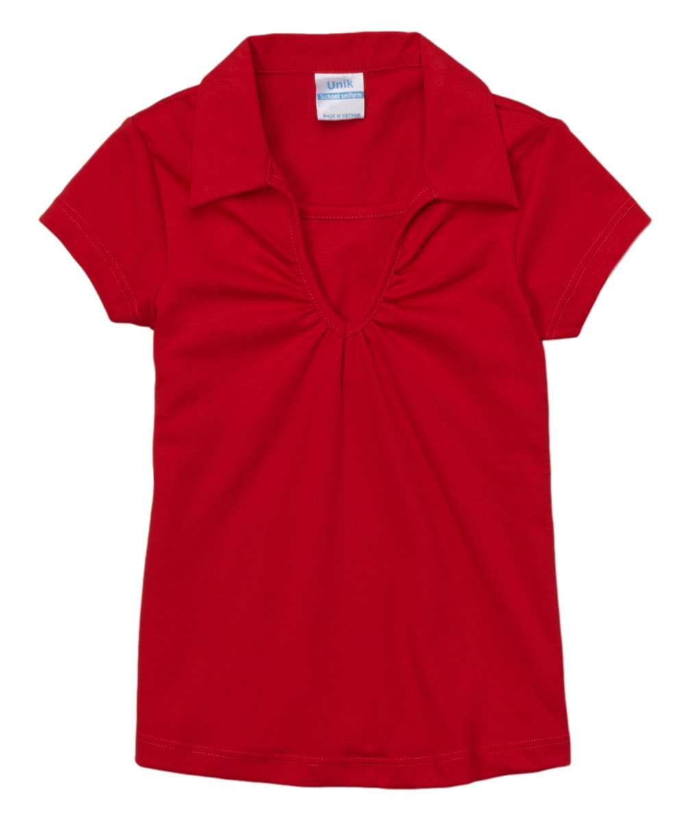 Girl's Uniform V-Neck Collar Shirt 5-18 – unik Retail
