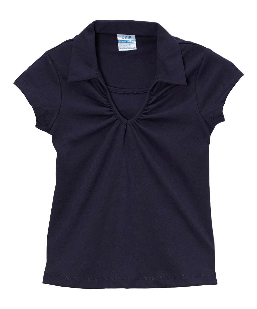 Girl's Uniform V-Neck Collar Shirt 5-18 – unik Retail