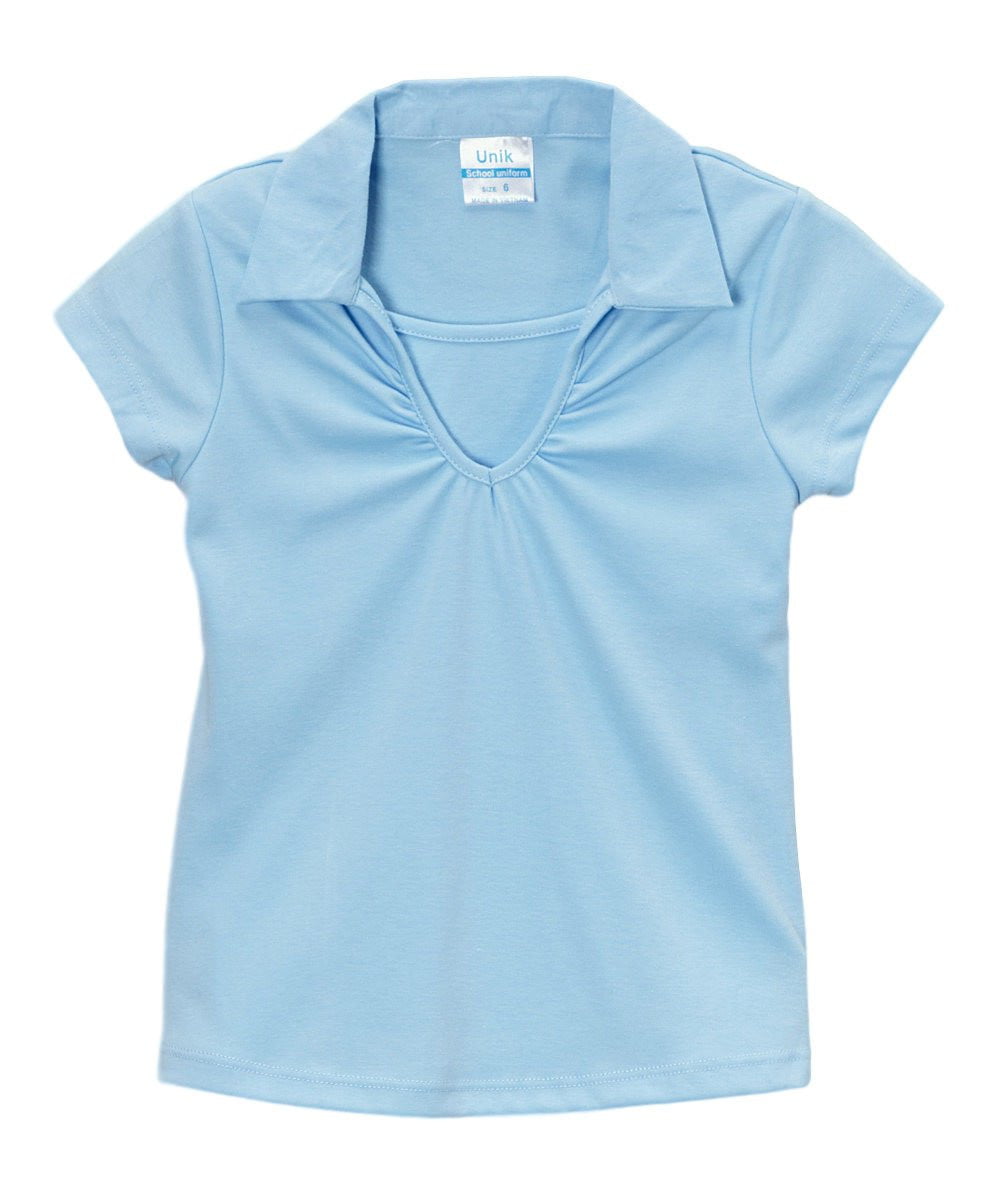 Girl's Uniform V-Neck Collar Shirt 5-18 – unik Retail